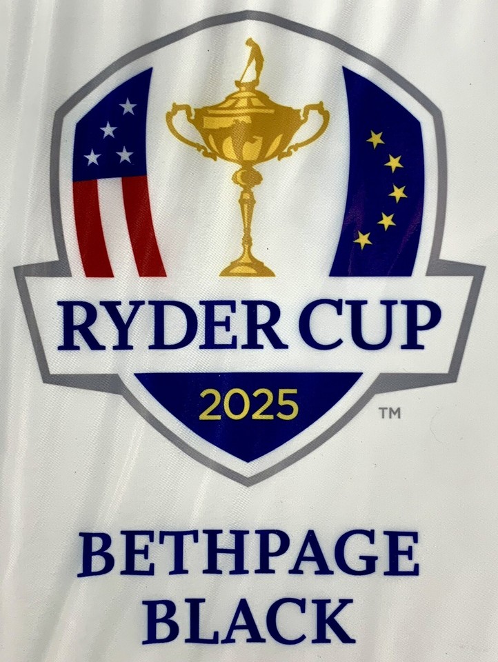 2025 Ryder Cup Flag Bethpage black golf NY silkscreen logo pga new | eBay