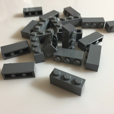 20 NEW LEGO 1x3 Dark Stone Grey Bricks (3622/4211104) walls modular ...