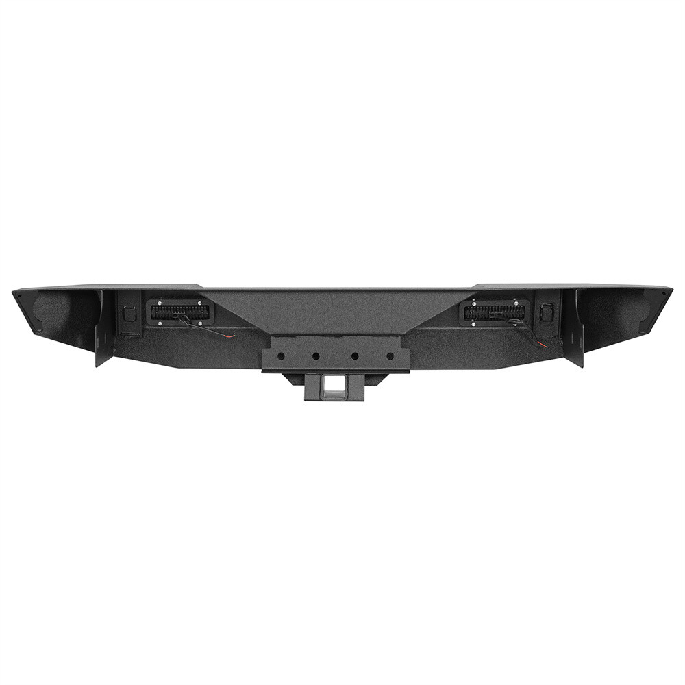 Rear Back Bumper w/ LED Floodlights &Towing Hooks for Jeep Wrangler JK ...