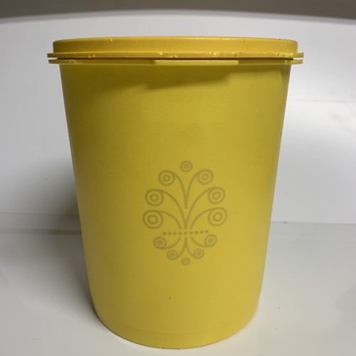 Vintage Tupperware Mustard Yellow Storage Canister— #809-4 | eBay