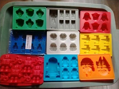 7 Star Wars Silicone Molds + LEGO Man + Key Wind Robot -Candy Ice Choc ...