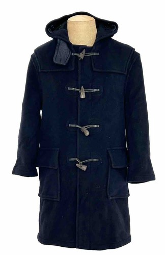 Vintage Montgomery By Tibbett Duffle Coat 40/Med Navy Blue Horn Toggle ...