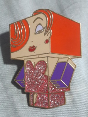 WFRR Jessica Rabbit LEGO Block Style Enamel Pin Glitter Red Purple | eBay