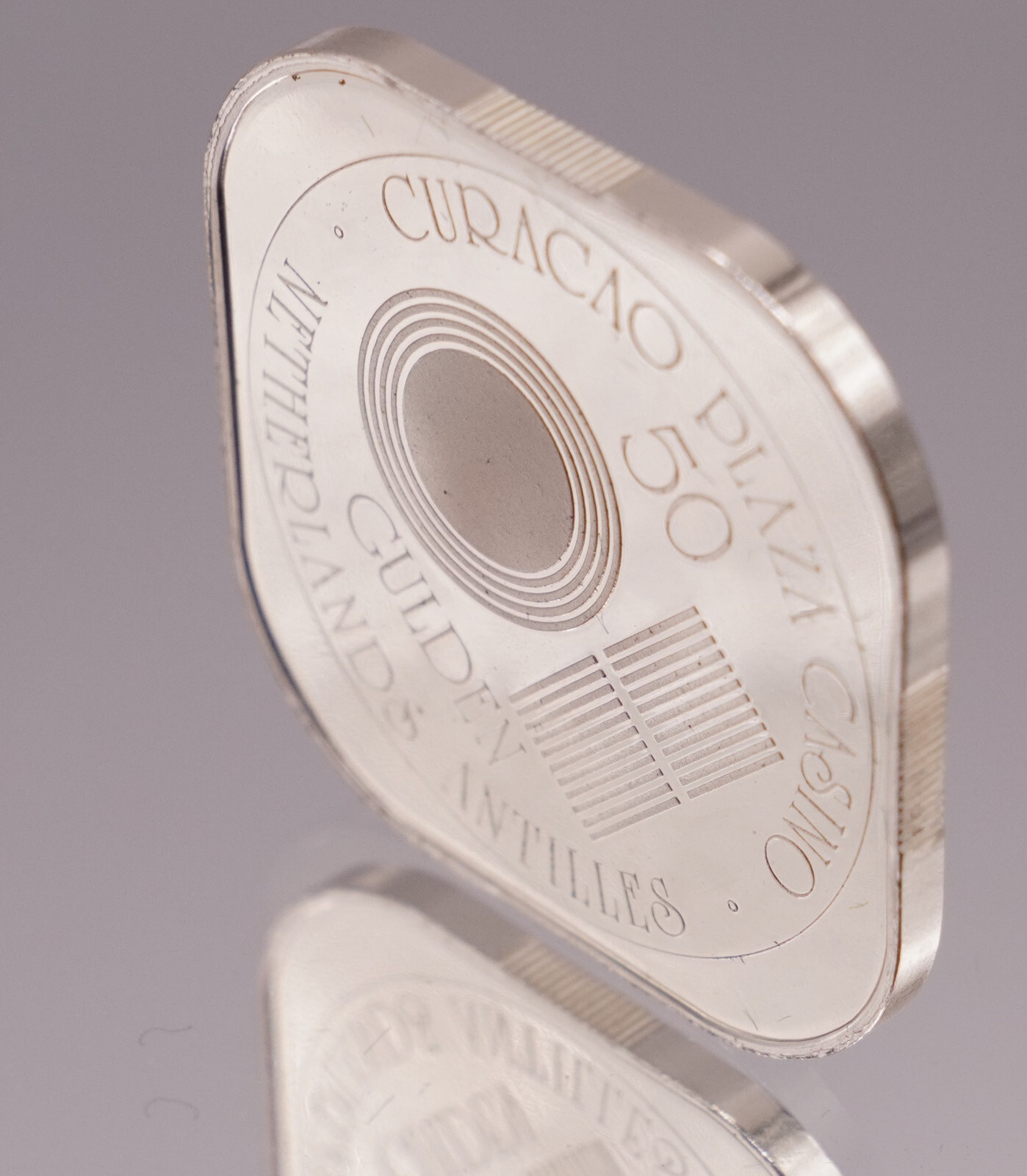 1978 50 Gulden Curacao Plaza Casino Franklin Mint 925 Silver art bar ...