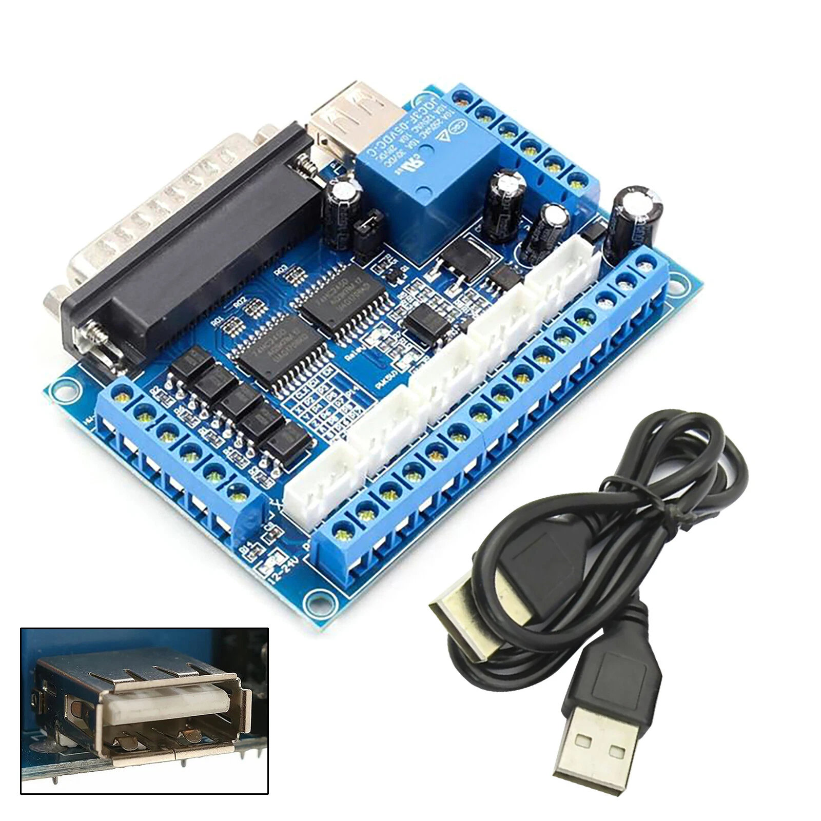 Купить Ибей | 5 axis CNC Breakout Board with USB Cable for Stepper ...