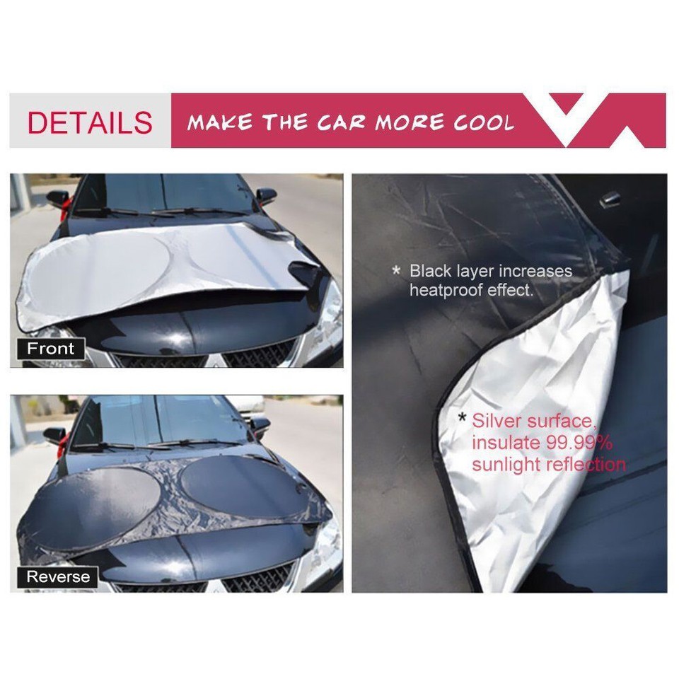Car Shield Cover Visor UV Block Rear Front Windshield Window Sun Shade ...