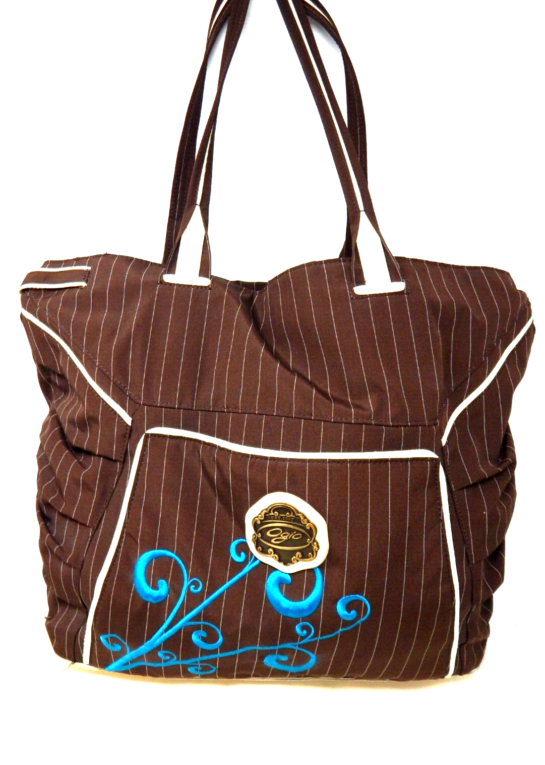 OGIO Brown Nylon Laptop 20" Messenger Tote Travel Large Open Handbag | eBay