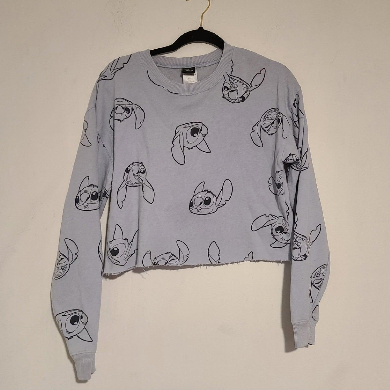 Disney Lilo & Stitch Cropped Character Sweater Size S… - Gem