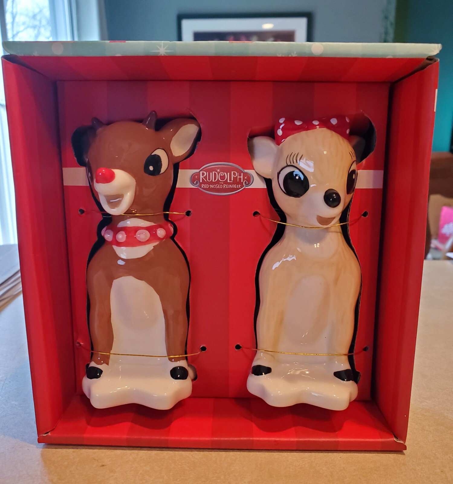 Rudolph The Red Nose Reindeer & Clarice Salt & Pepper Shakers Christmas ...