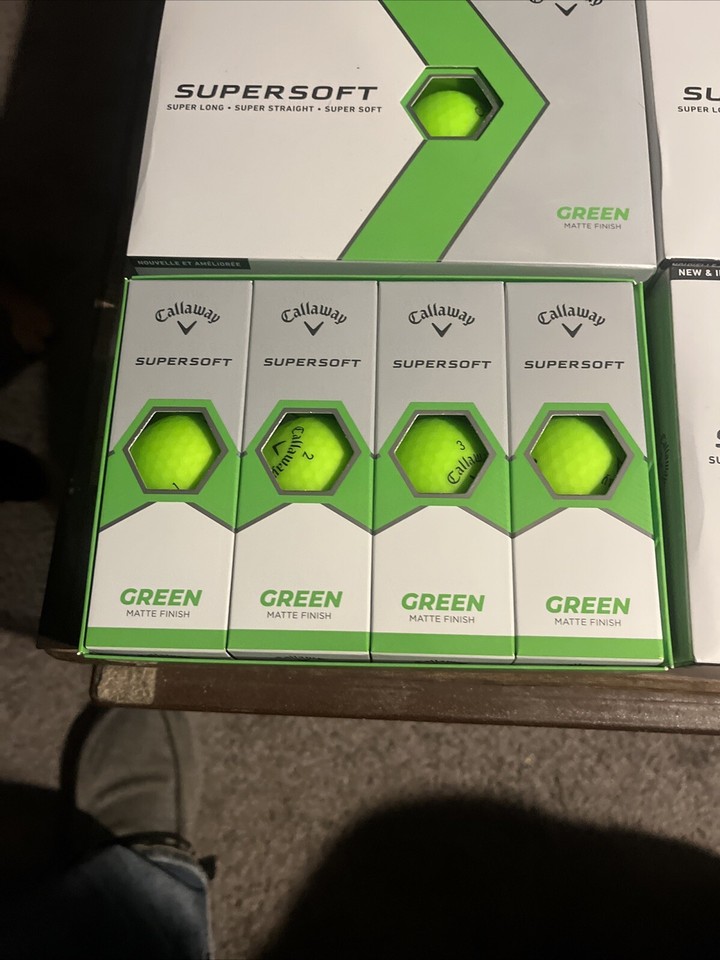 Callaway Supersoft Green Matte Finish golf balls new 2024 6 DOZEN | eBay