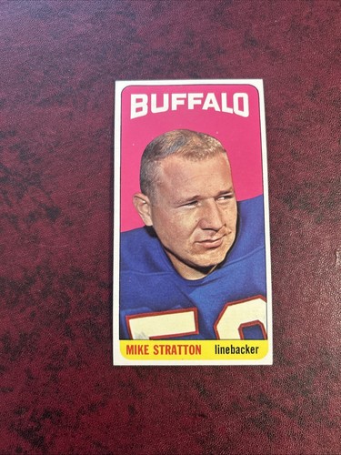 1965 Topps Football Card 42 Mike Stratton Buffalo Bills No Cr Centered ...