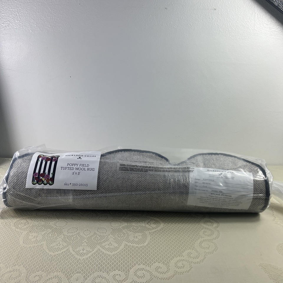 Makenzie - Childs Poppy Field Tufted Wool Rug 2’x 3’ New Unopened | eBay