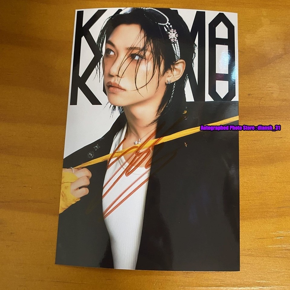 Stray Kids AUTOGRAPHED PHOTO - SKZ 4th Album [ KARMA ] HAND SIGNED ...
