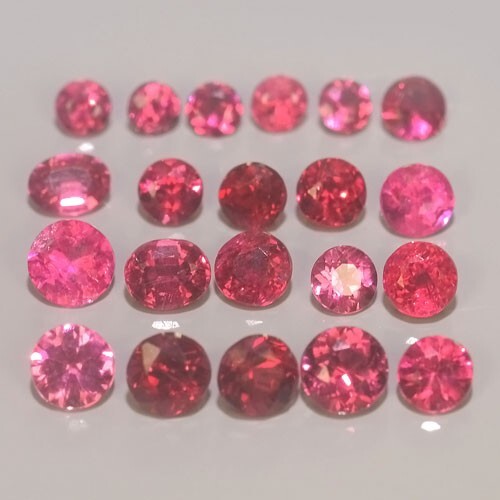 💕100% NATURAL 2.04Cts BEAUTIFUL RED SPINEL 21PCS -REF VIDEO | eBay
