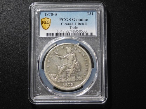 OLD US COINS PCGS GOLD SHIELD 1878-S SILVER TRADE DOLLAR FINE DETAIL | eBay
