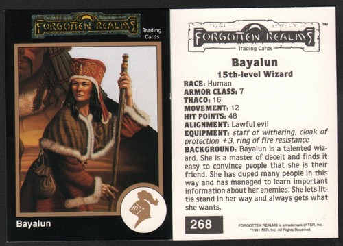 1991 TSR AD&D Gold Border RPG Fantasy Art Card #268 ~ Forgotten Realms ...