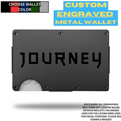 Journey Custom Laser Engraved Onto An Aluminum Wallet | eBay
