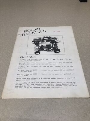 Round Tracker II Rc Manual Vintage 1988 | eBay