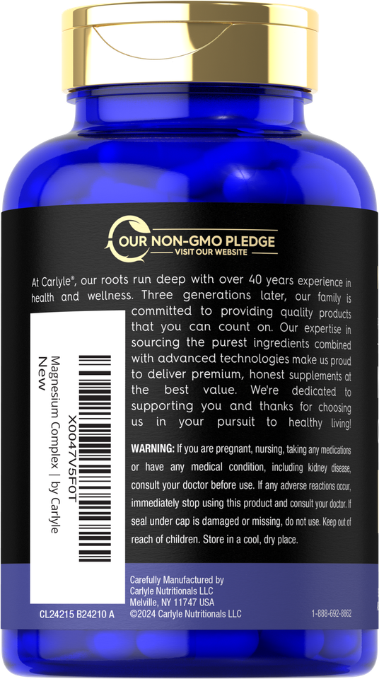 Magnesium Complex 745mg | 120 Count | 10 in 1 Blend | Vegetarian | by ...