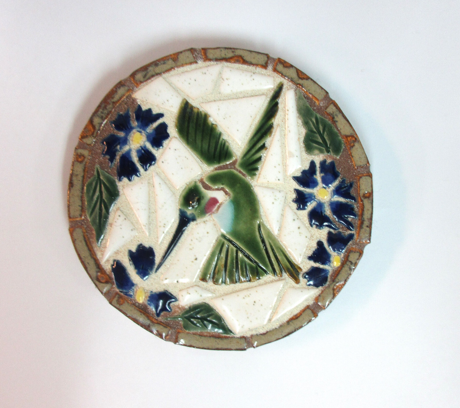 Hummingbird Mosaic Coaster, Mosaic Art Handmade Ceramic Tile Trivets ...