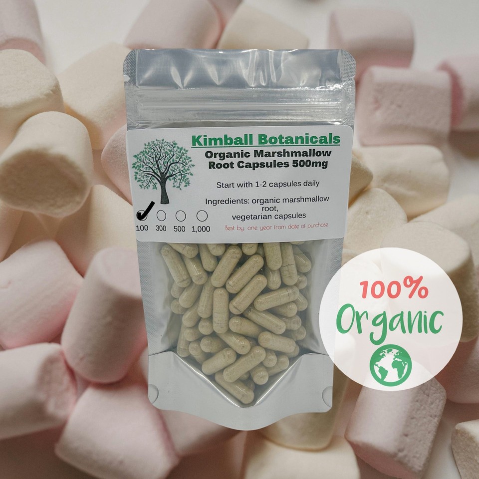 Organic Marshmallow Root (althaea officinalis) 500mg or 650mg ...