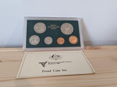 Australia 1982 Proof Coin Set Brisbane Commonwealth Games With Original ...