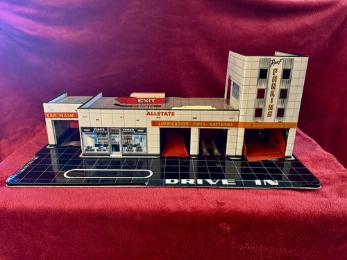 Vintage Marx Sears Allstate Happi Time Service station w/elevator Tin ...