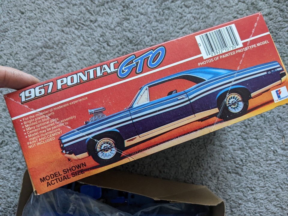 VTG UNBUILT 1970s MPC 1/25 1967 PONTIAC GTO BLUE MODEL KIT 0730 MUSCLE ...