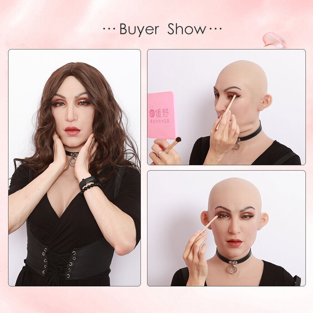 Roanyer Silicone Female Mask Jane Fake Human Skin Mask for Cosplay ...