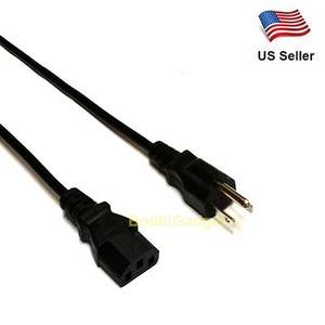 3-Prong AC Power Supply Cord Charger Cable For Philips TV LCD Monitor ...