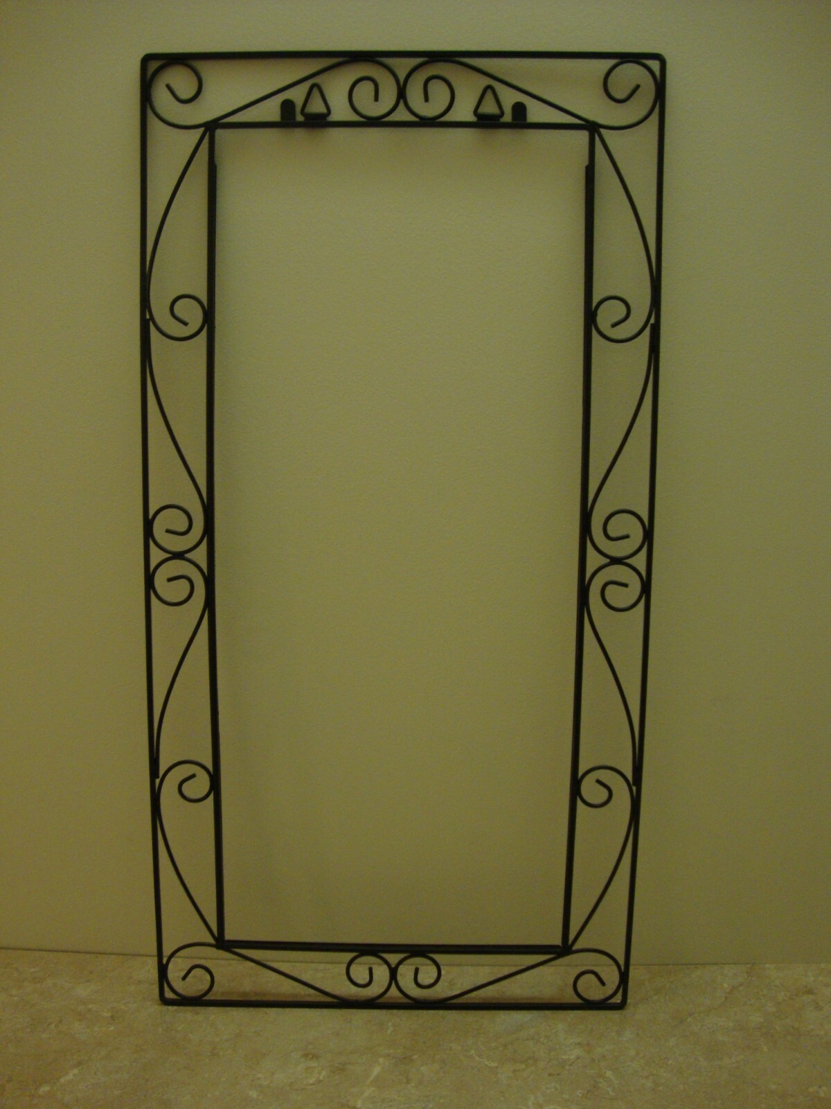 27" Tall x 14" Wide Black Metal ~ Scroll Pattern ~ Rectangle Wall ...