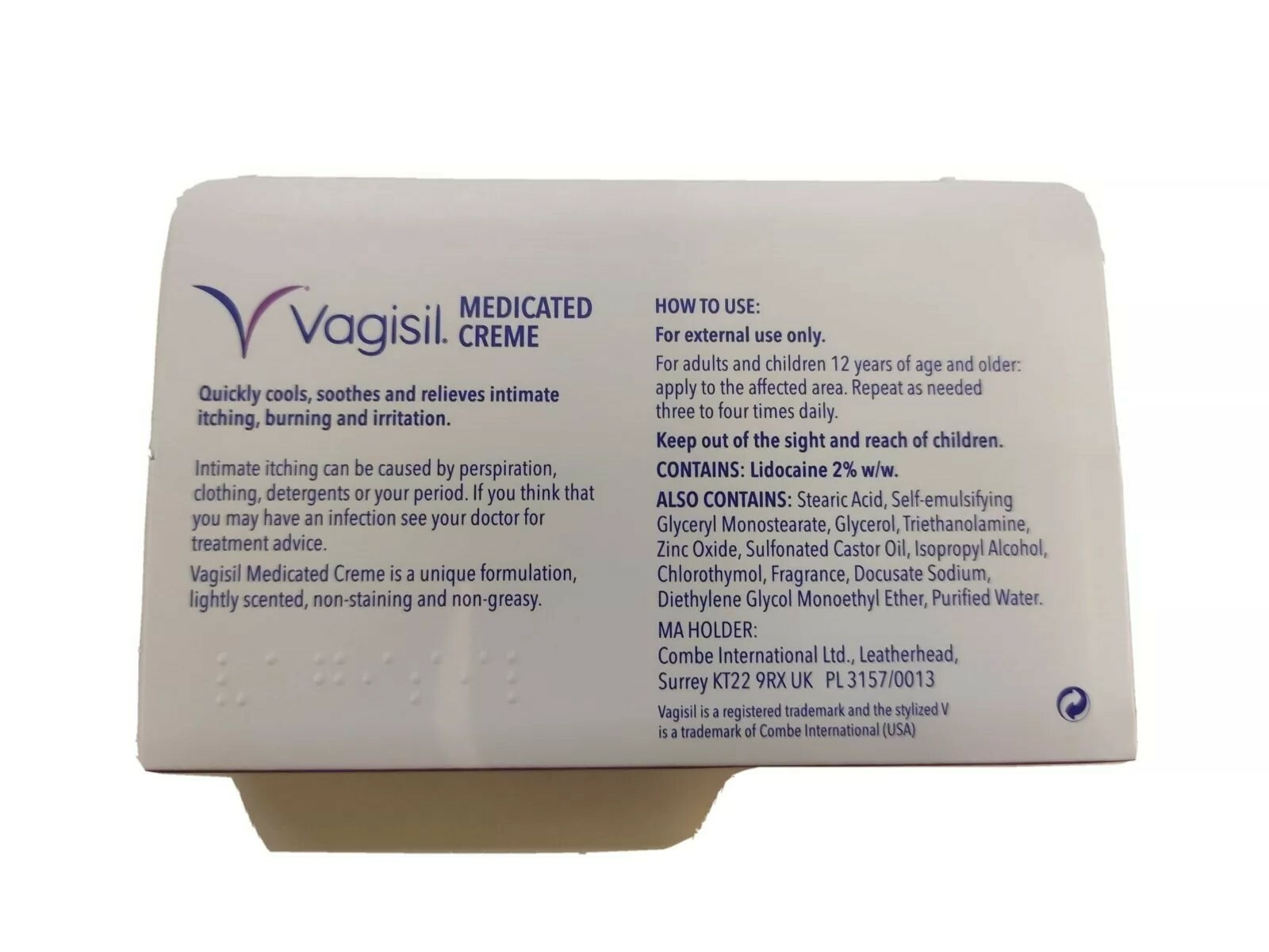 Vagisil Medicated Cream Fast Relief From Feminine Itching - 30g ...