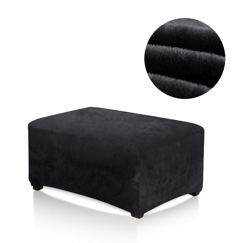 115x65x42cm Plush Fabric Footstool Cover Footrest Covers Ottoman Case ...
