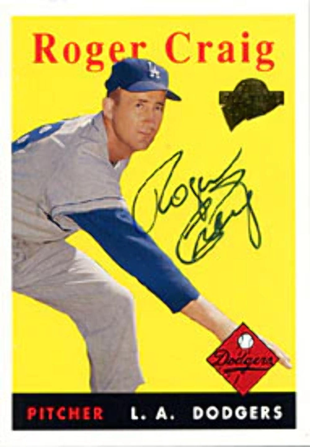 Roger Craig Autographed / Signed 2005 Topps No.29 Los Angeles Dodgers ...