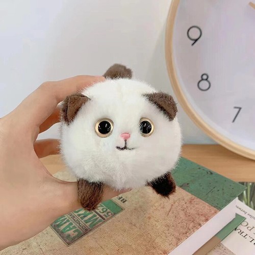 Creative Cute Plush Cat Toy Key Rings Bag Pendant Soft Stuffed Doll ...