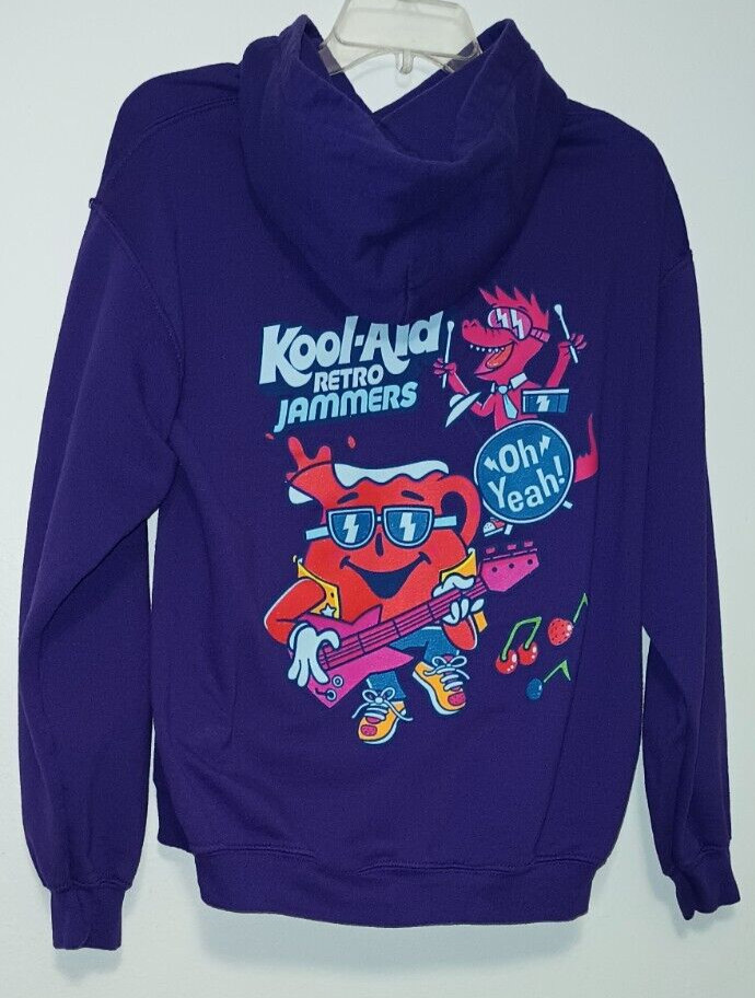 Kool-Aid Man 80s Logo Men's Medium Royal Purple Hoodi… - Gem