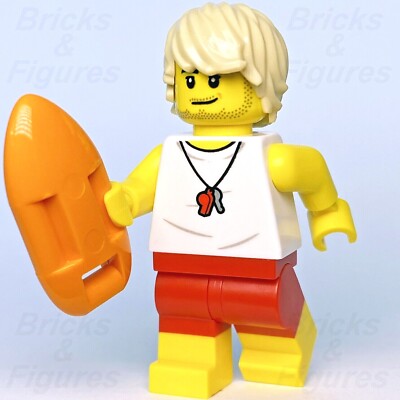 LEGO® Town City Beach Lifeguard Minifigure Recreation 60328 cty1388 ...
