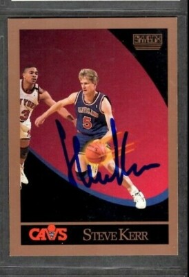 1990 Skybox #52 Steve Kerr Cleveland Cavs Basketball Signed Autograph ...