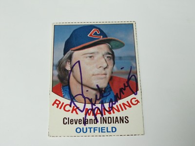 Rick Manning Autographed Baseball Card Cleveland Indians | eBay
