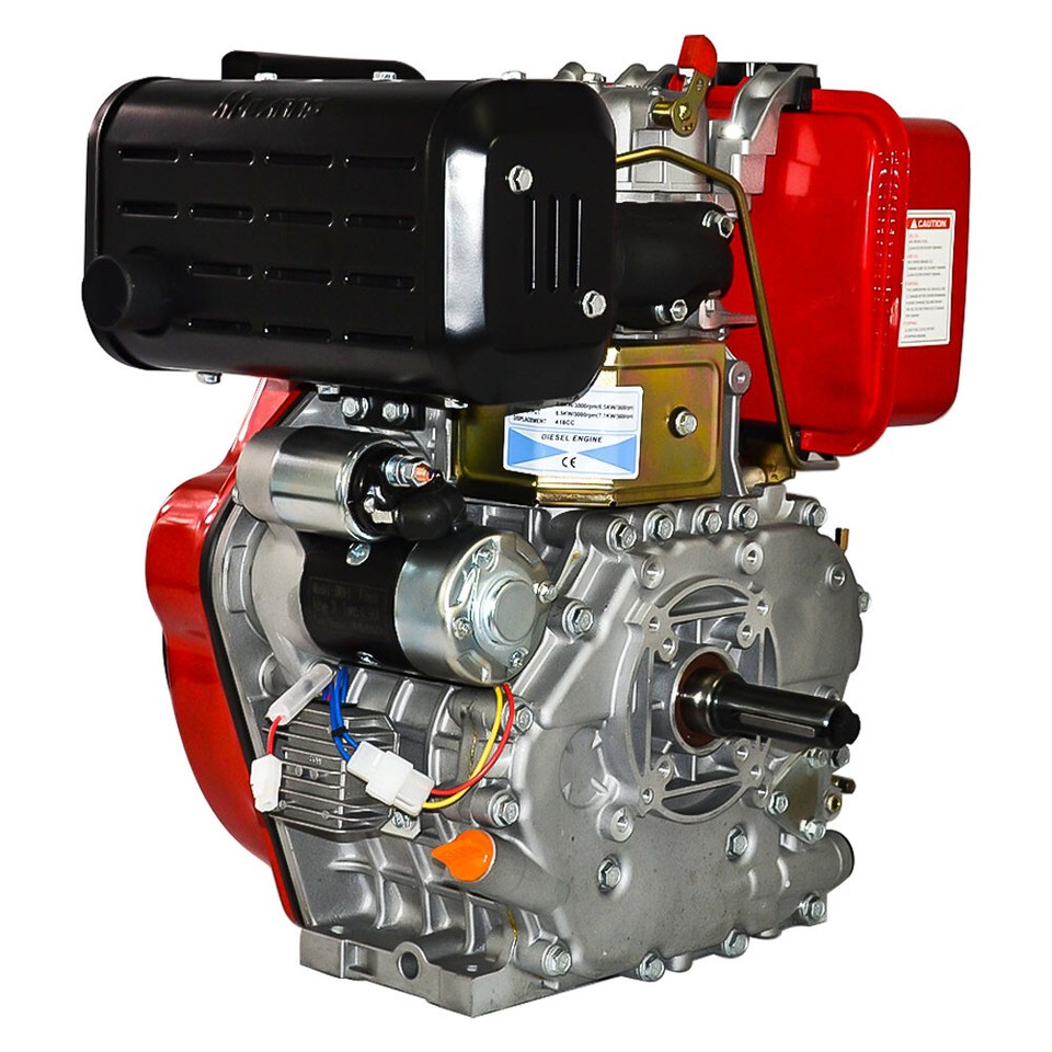 10HP Diesel Engine 411CC 4 Stroke Single Cylinder Air-cooled 3600 rpm ...