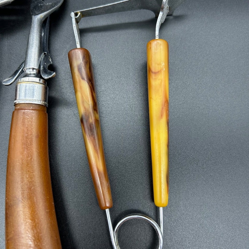 Vtg Kitchen Tools with Faux Tortoise Shell & Plastic Handles Lot of 5 ...