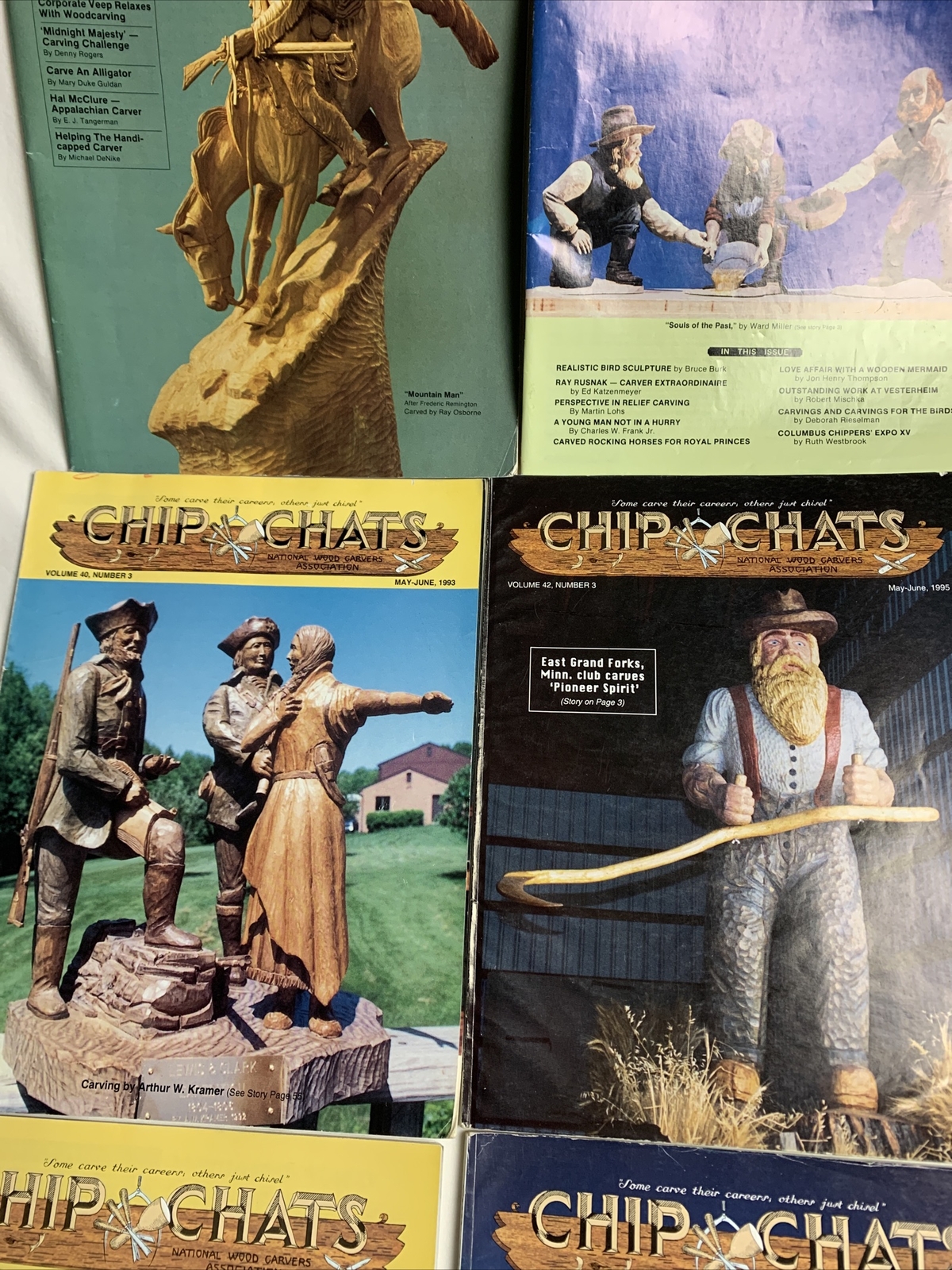 CHIP CHATS WOOD CARVING MAGAZINE Lot Of 8 How To Vintage Back Issues ...