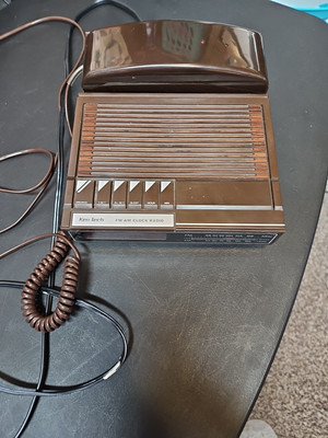 Vintage Ken Tech Radio Alarm Clock Phone Retro Radio Works Phone ...