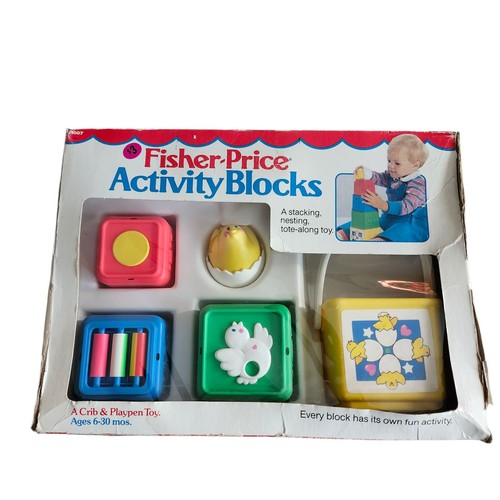Fisher Price Activity Blocks Nesting Stacking SEALED NIB Made In USA ...