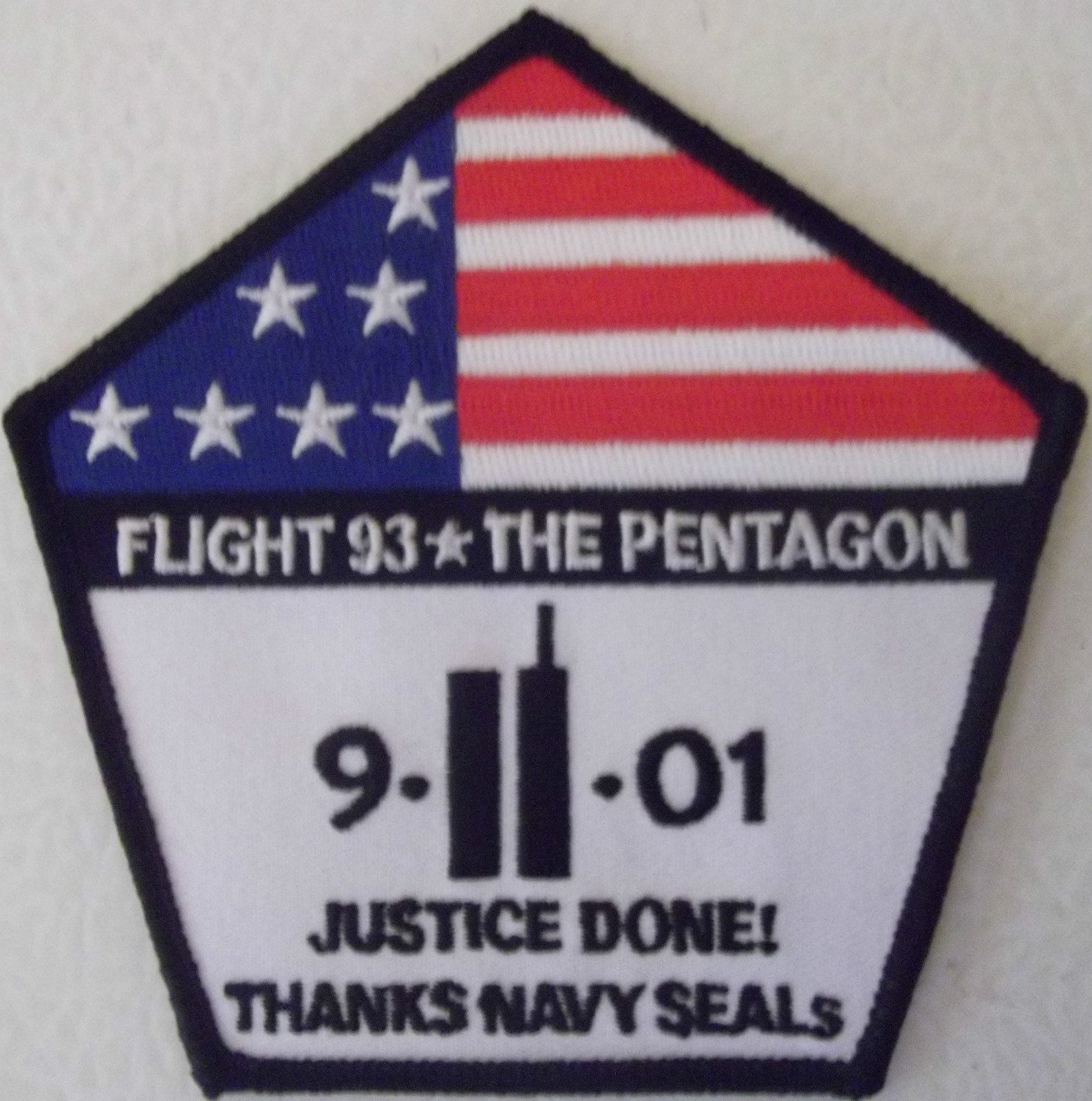 9 11 01 FLIGHT 93 THE PENTAGON MOTORCYCLE BIKER JACKET PATCH AMERICAN ...