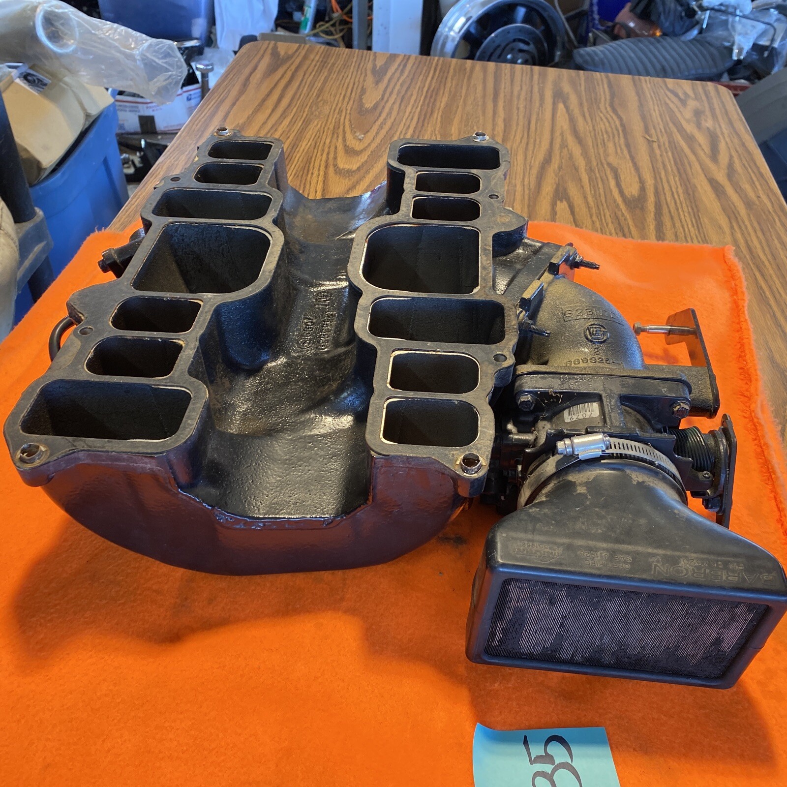 1996-2000 Chevy Pickup Mercruiser 7.4 Intake Upper BBC Throttle Body ...