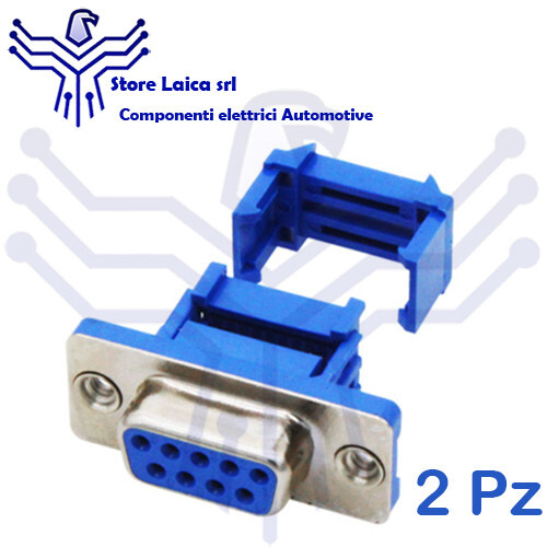 Insulating DB9 RS232 Female D-Sub 9 Connector Blue 9 Poles 2 Pieces | eBay