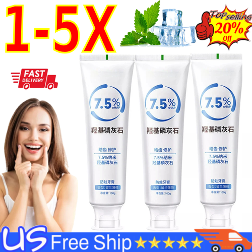 7.5% Hydroxyapatite Toothpaste Remove Yellow Tooth Stains For Sensitive ...