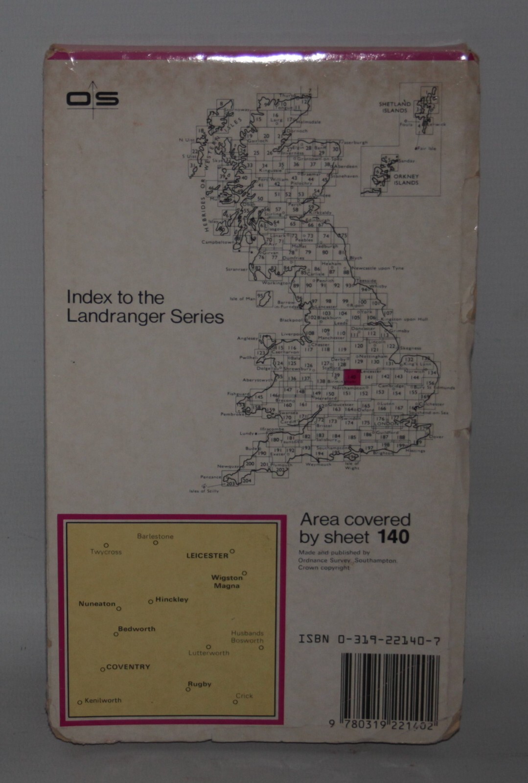 Ordnance Survey Landranger Map - Leicester & Coventry, Sheet 140 - 1992 ...