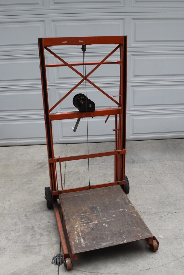ECOA 500Lb Economy Lift Manual Stacker Hand Crank Cable Table Platform ...
